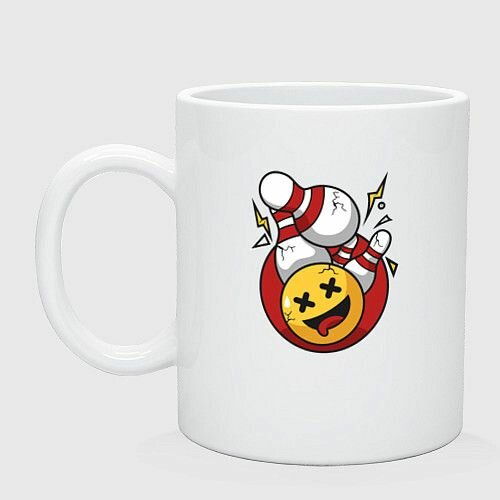 Смайл и боулинг Керамическая кружка