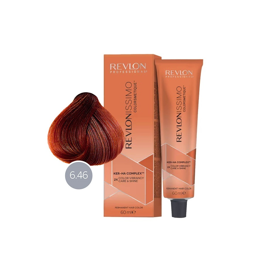 Revlon Professional Revlon Revlonissimo Colorsmetique 6.46 - Перманентная краска для волос темный блонд медно-красный 60 мл