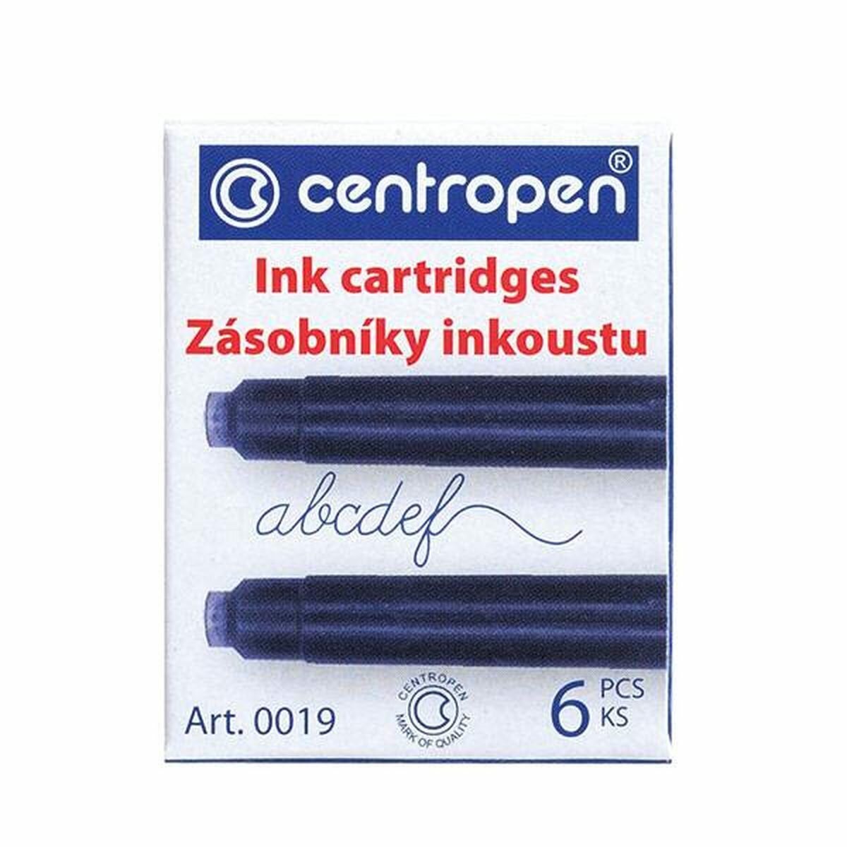 Чернильный картридж Centropen, синий, 6шт. (0019/06), 100 уп.