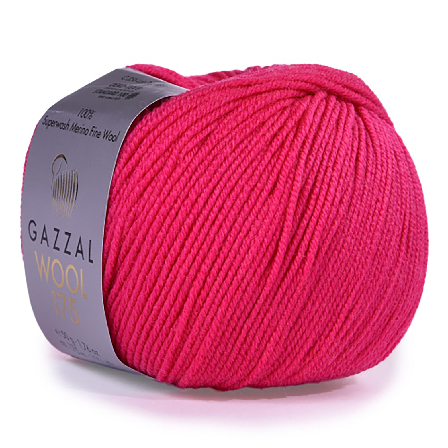 5 Мотков, Gazzal Wool 175, 100% Тонкая шерсть мериноса супервош / 50 гр. - 175 м, Цвет-356