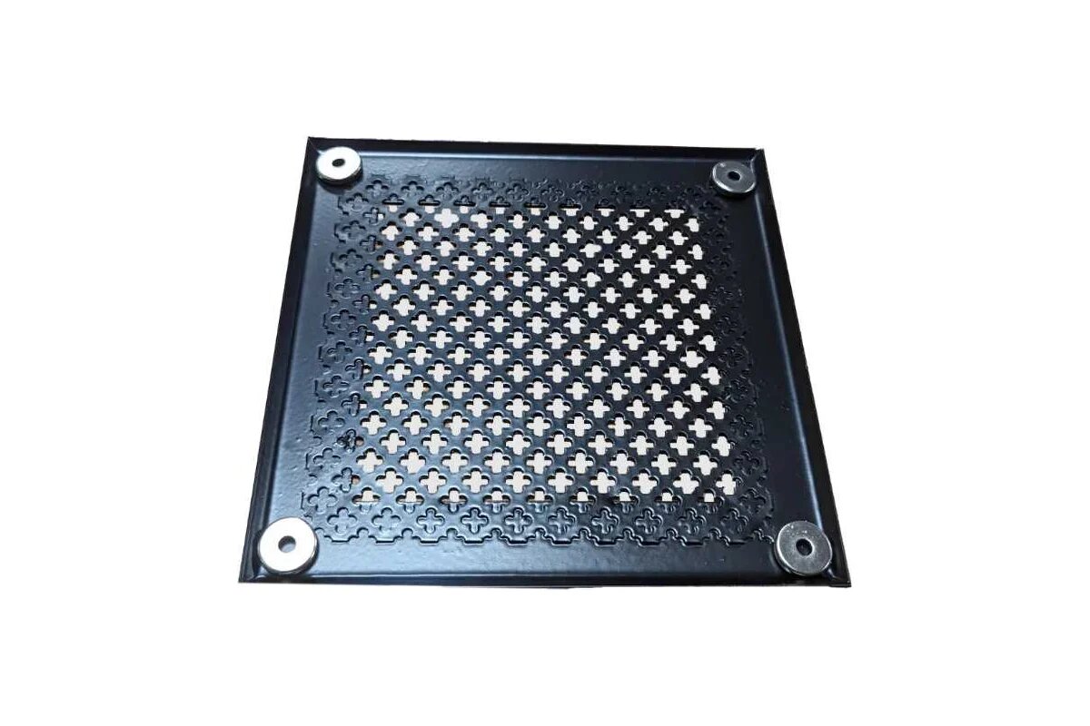 ООО Вентмаркет VRC190240BlackM решетка металл магнитная цветок черный матовый 240x180 мм