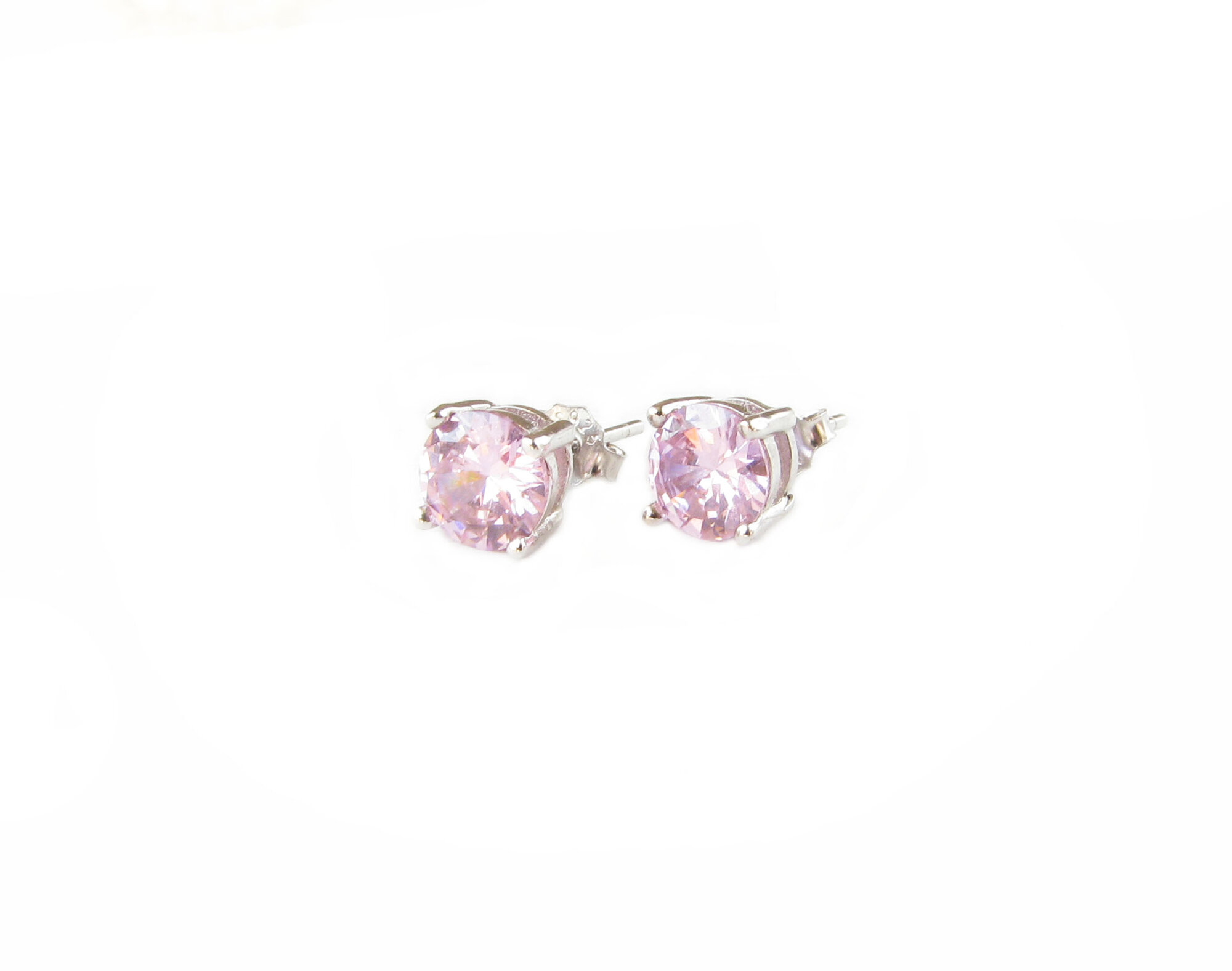 Серьги пусеты, фианит