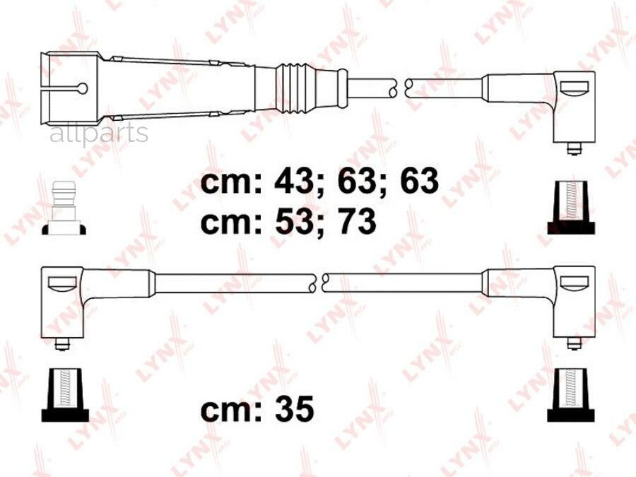 LYNXAUTO SPE8005 к-кт проводов!\ Audi 100 2.0-2.3 84>, VW T4 2.5i 91>