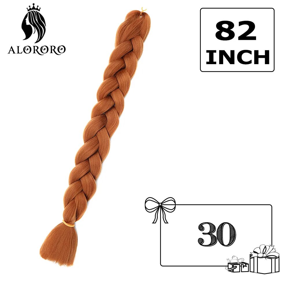 Alororo синтетические jumbo косички красные 82 дюйма 82inch-30
