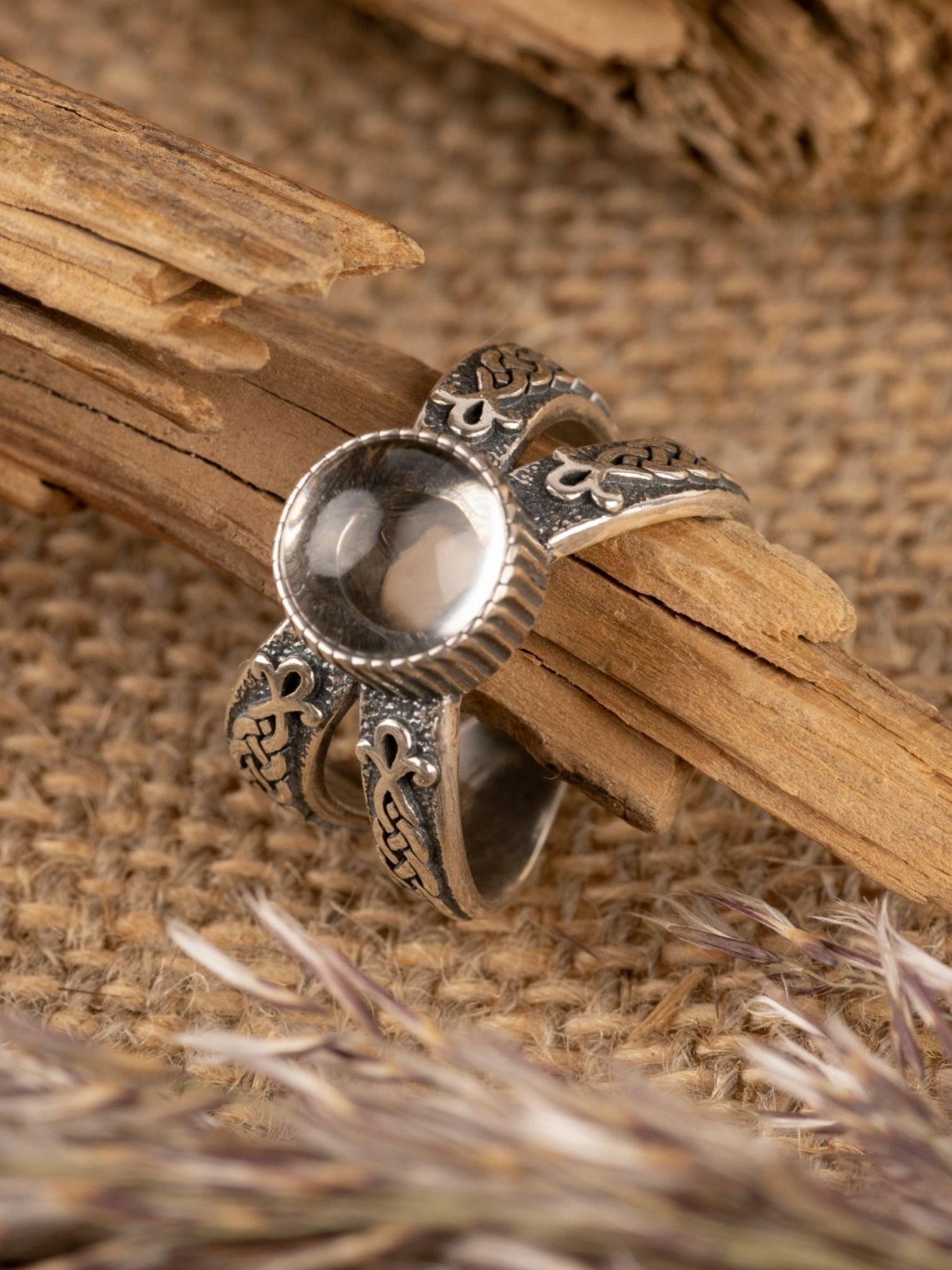 Кольцо, серебро, 925 проба, чернение