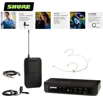 Shure Микрофон для конференций BLX14/WH30, черный матовый