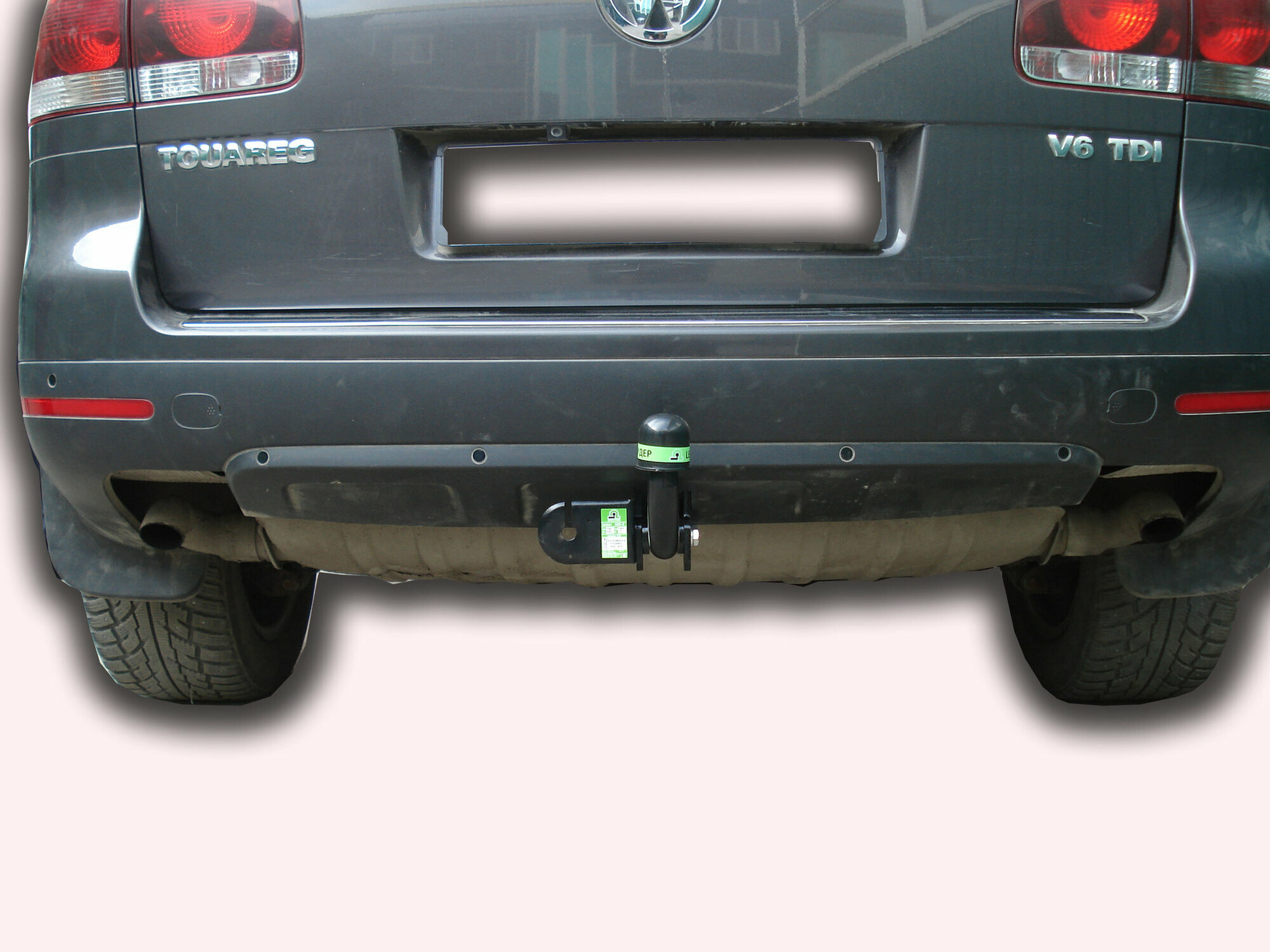 Фаркоп Лидер-Плюс для VOLKSWAGEN TOUAREG 2002-2018, AUDI Q7 2005-2015, PORSCHE CAYENNE 2002 -2017 с электрикой (Smart) и сертифкатом в комплекте арт.(V124-A)