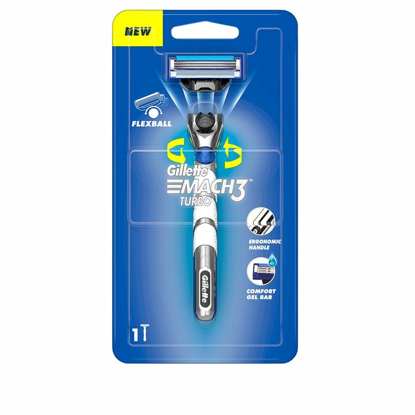 Gillette Mach 3 Turbo Flexball- многоразовый станок для бритья