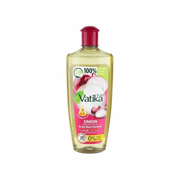 Vatika ONION Enriched Hair Oil, Scalp Nourishment, Dabur (Ватика ЛУК масло для волос, питание кожи головы, Дабур), 200 мл.