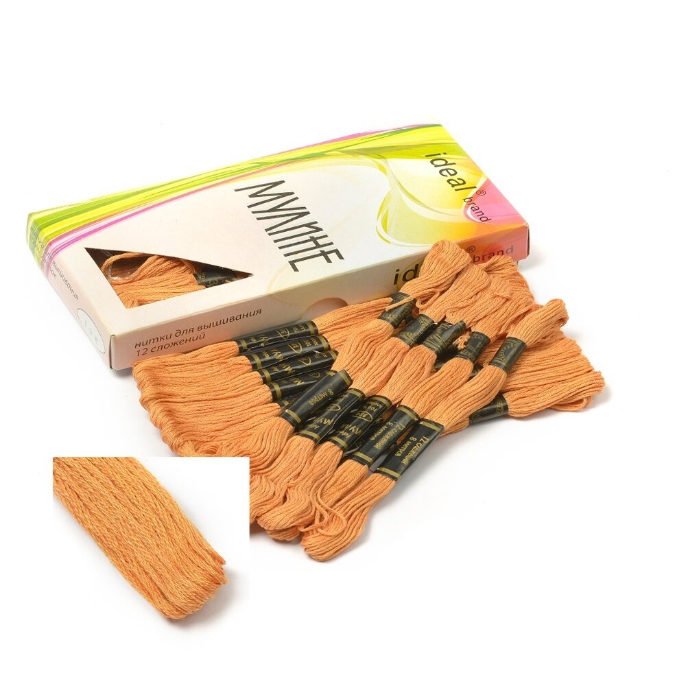 Нитки мулине IDEAL 100% хлопок, 24х8 м, цвет 384 (МУЛ. ТВ. IDEAL.384)