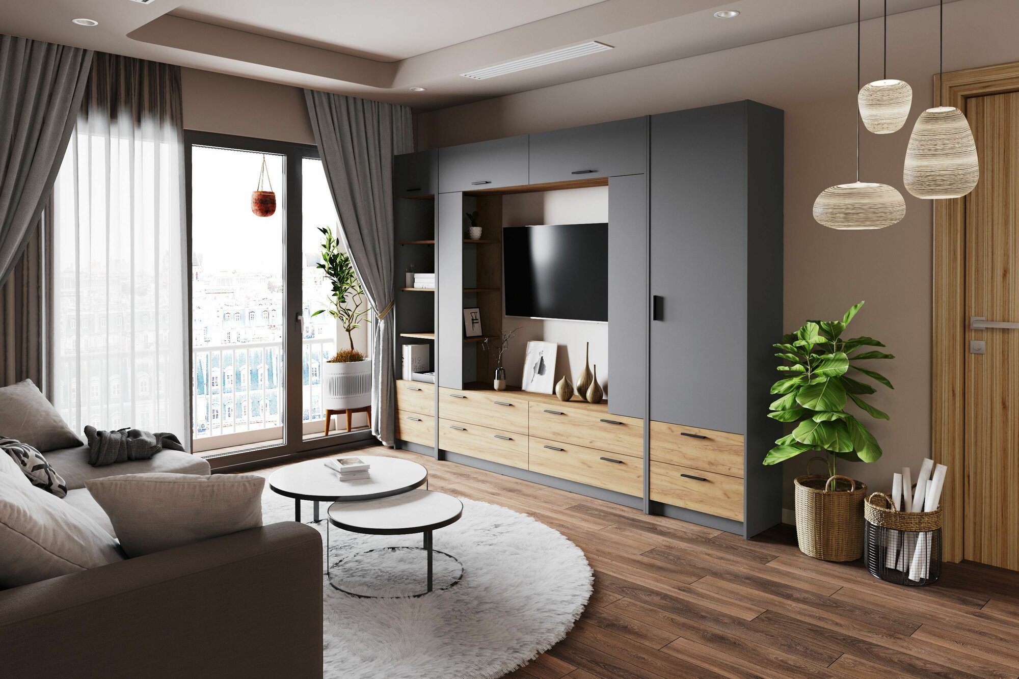 Гостиная Оттавия компл. 1 285х40х220 см