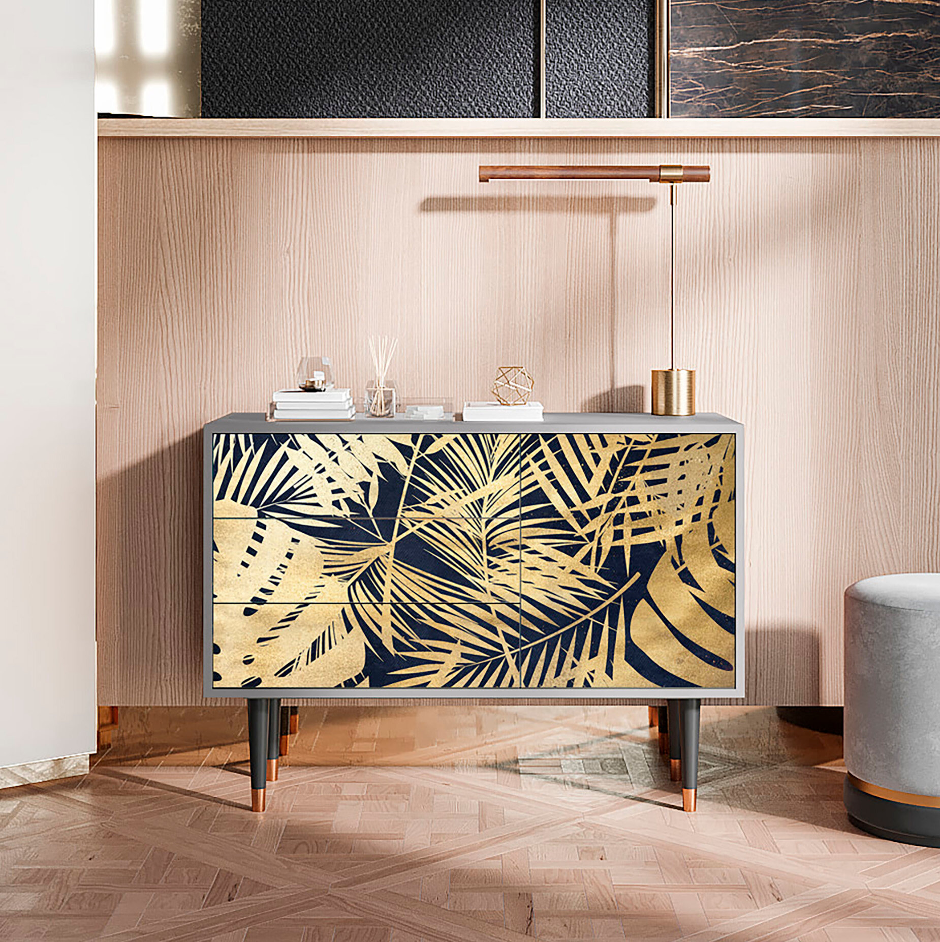 Комод - STORYZ - S3 Jungle Vibes, Размер - 115 x 84 x 41 см, Цвет корпуса - , Серый