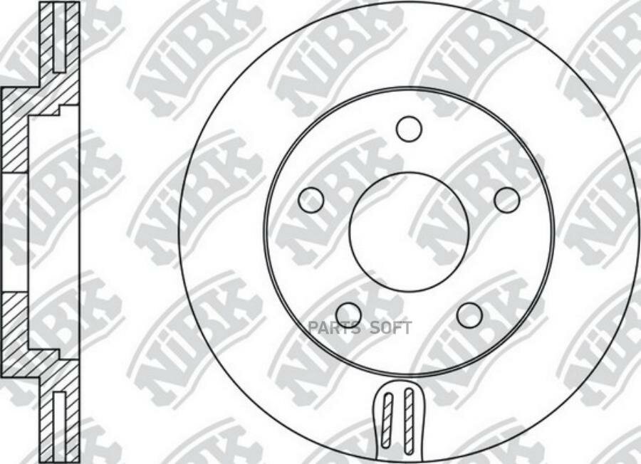 NIBK RN1519 Диск тормозной MAZDA TRIBUTE 2.0 2000 - 2008 MAZDA TRIBUTE 3.0 2000 - 2008 FORD ESCAPE 2.0 2001 - ()
