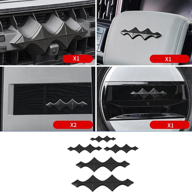 Черные наклейки-эмблемы Byd Equation Leopard 5/8 2024-2025