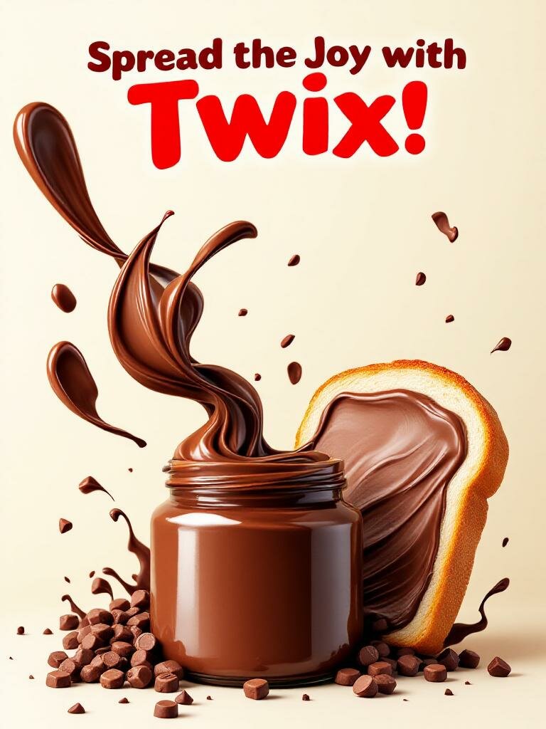 Шоколадная паста создана по мотивам знаменитого шоколада "Твикс"