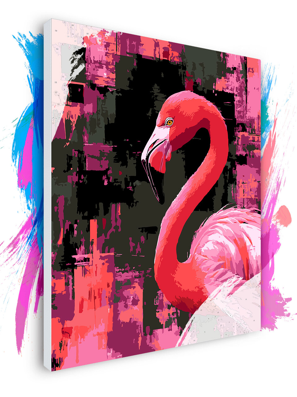 Картина по номерам на холсте Розовый фламинго, 50 х 60 см