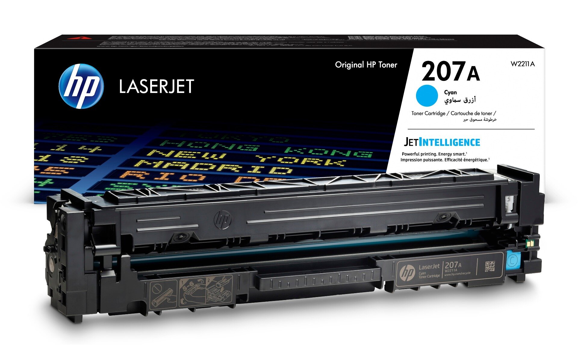 Картридж HP W2211A (207A) для HP Color LaserJet M255/ MFP M282/ M283, cyan, 1250 страниц, оригинальный