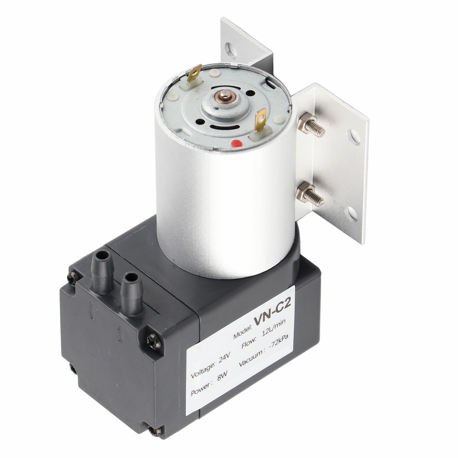 Вакуумный насос большой мощности с подставкой: отрицательное давление -72 кПа, 8 Вт, производительность 12 л/мин, 24 В постоянного тока