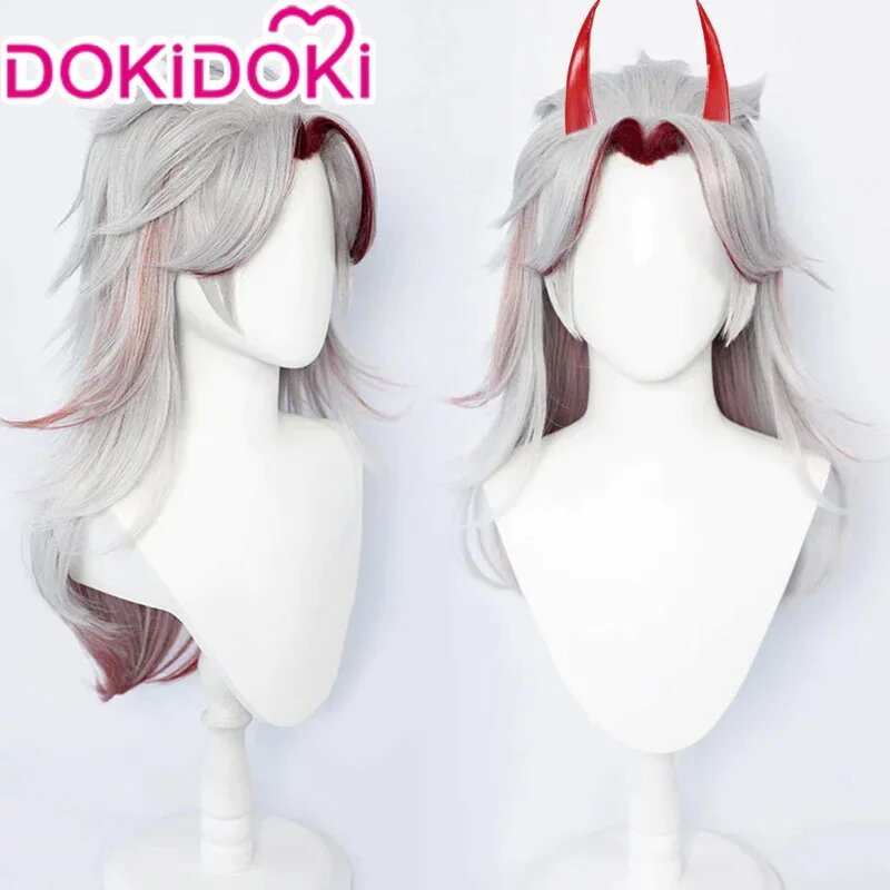 Косплей парик Arataki Itto DokiDoki Белый, Один размер, Wig Only