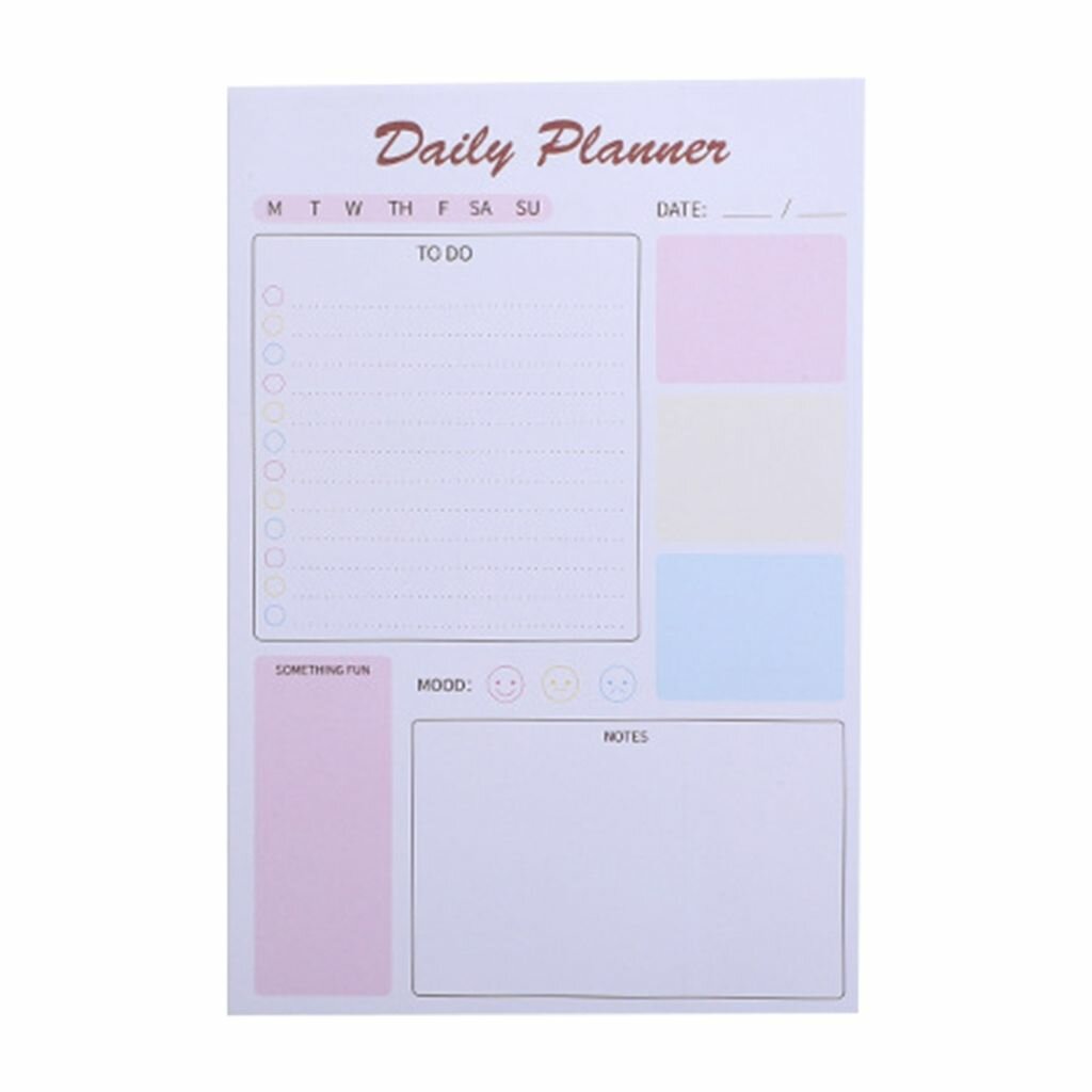 (1 книга) Магнитный отрывной Блокнот с планом дня (Магнитный)-Вертикальная версия A