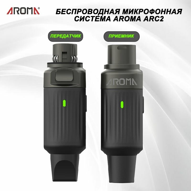 Беспроводная микрофонная система AROMA ARC2, 7-канальный микрофонный адаптер с разъемом XLR, Беспроводная система динамического передатчика и приемника UHF