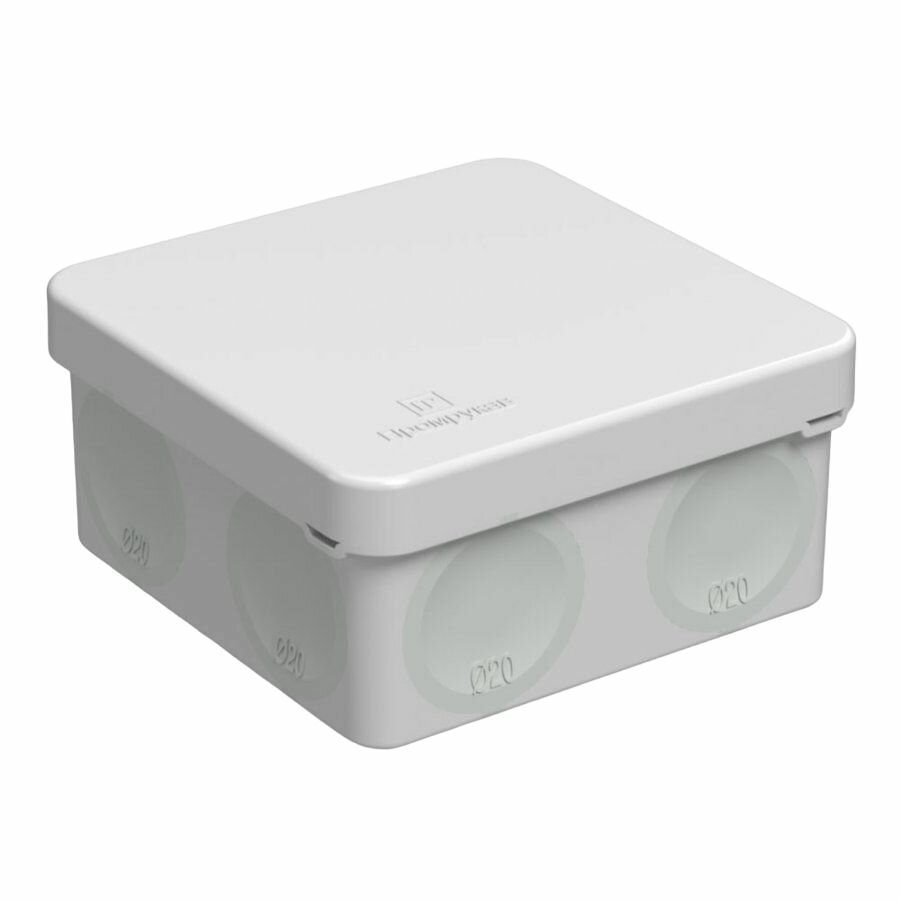 Коробка распределительная 60-0210 для прямого монтажа двухкомпонентная безгалогенная (HF) 80х80х40 Промрукав