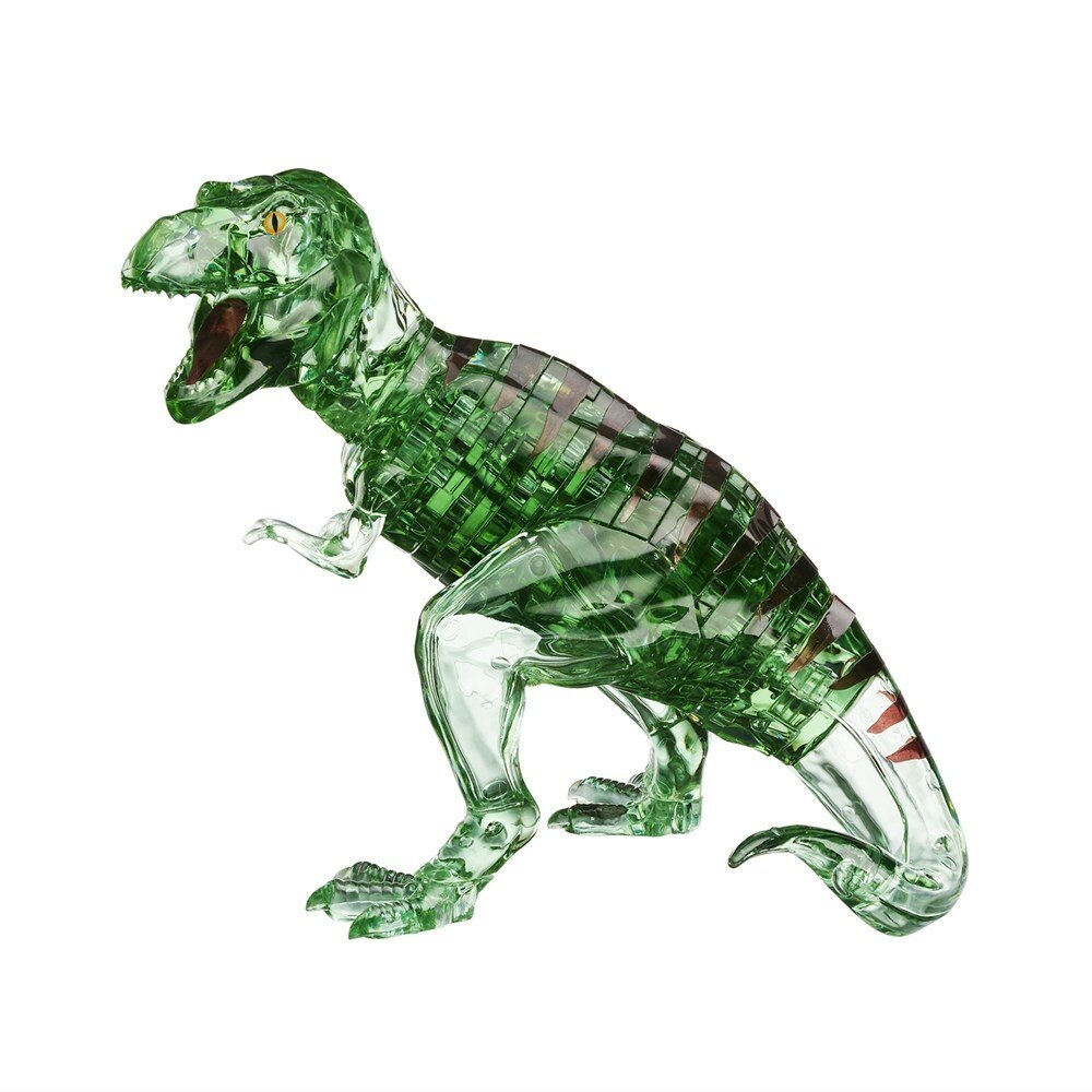 Головоломка 3D Crystal Puzzle Динозавр TRex зеленый со стикерами 90372