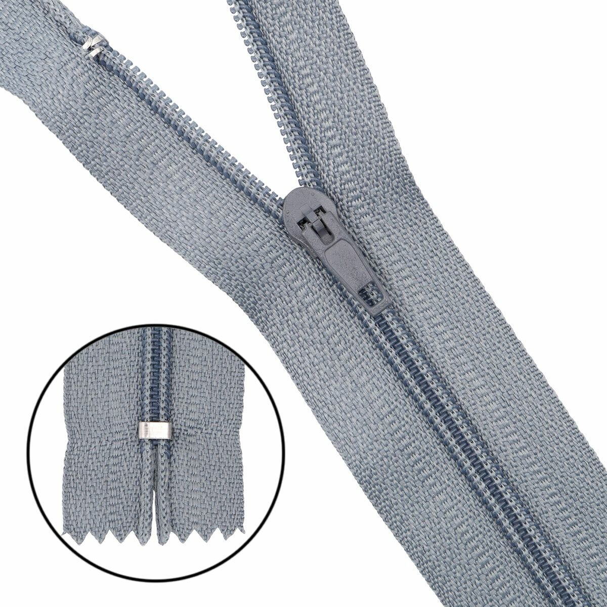 Молния брючная p/l Т4 - 20см (F319 серый)