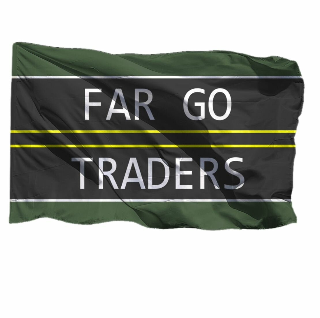 Флаг Дальнобойщики Fallout 1 Фоллаут 70х105 см на сетке для уличного флагштока