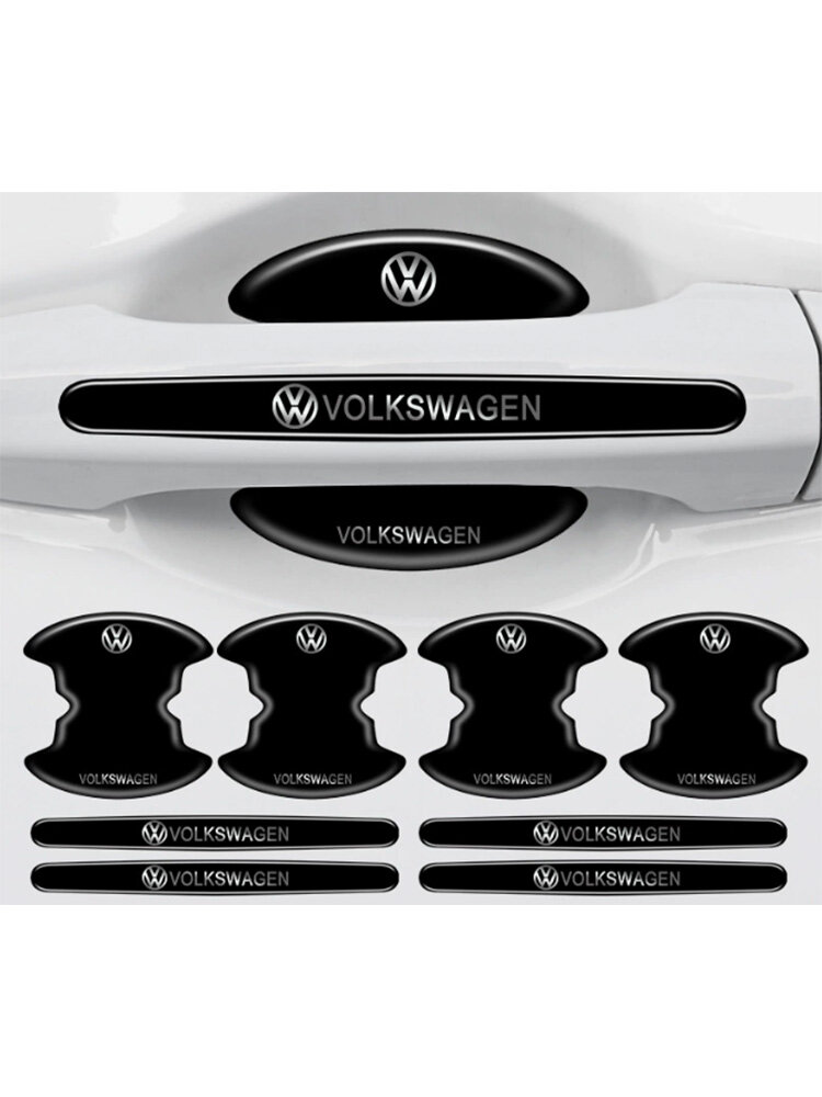 8PCS Volkswagen дверная ручка ударопрочный стержень дверная чаша защитная пленка наклейка