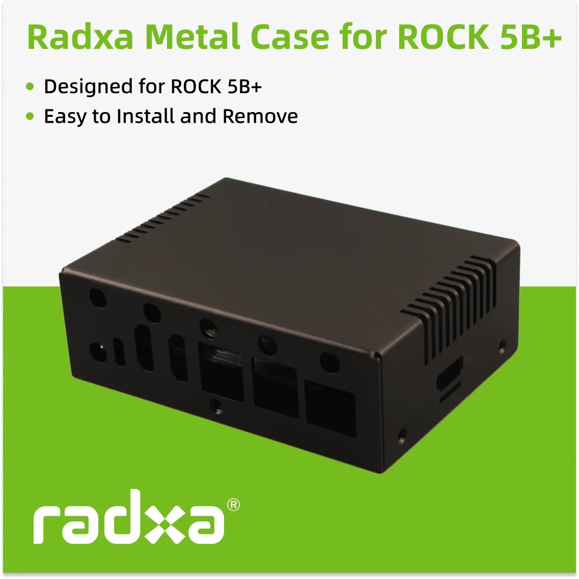 Металлический корпус Radxa для ROCK 5B+, цельнометаллический корпус