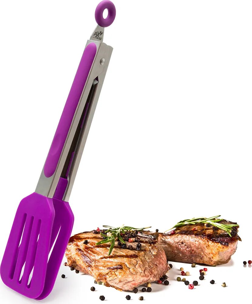 AxWild Щипцы силиконовые кулинарные (Германия), цвет: салатовый