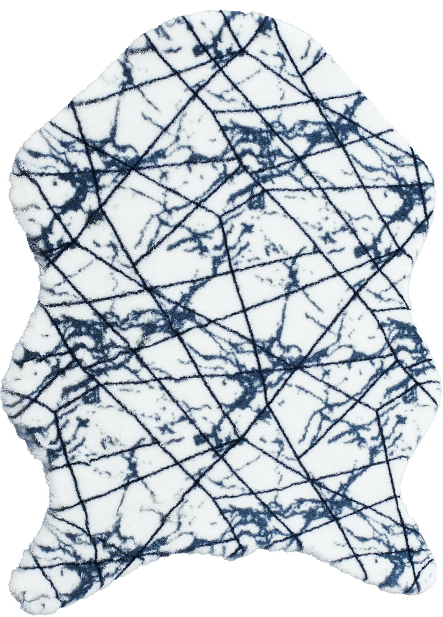 Шкурка Wild WL04, машинная работа, искусственный мех, противоскользящая, 60x90 см, светло-серая