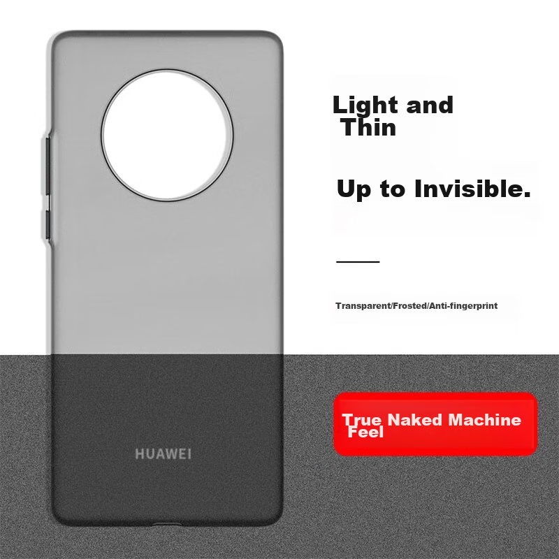EDDGA Phone Case for Huawei Mate 40, Ultra-Thin Frosted Semi-Transparent Full Lens Protection Anti-Drop Skin-Friendly Protective Cover [Translucent Black]