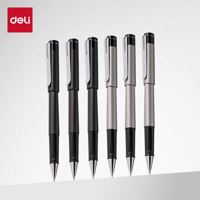 Deli (deli) Neutral Pen Signature Pen 1.0mm Bullet Tip Office Pen Bold Line Width Pen Black 12pcs/box S107