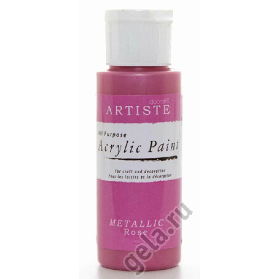 Краска акриловая металлик розовый * 59 мл DOCRAFTS DOA763107
