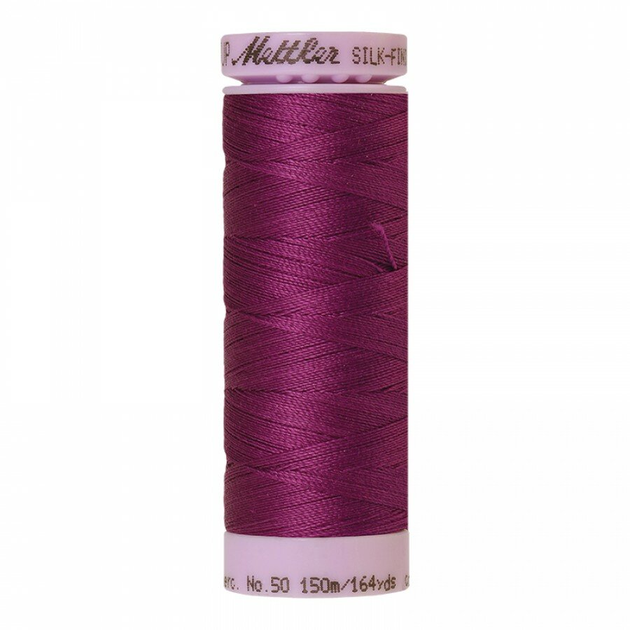 Нить для машинного квилтинга SILK-FINISH COTTON 50, 150 м 1062 Purple Passion