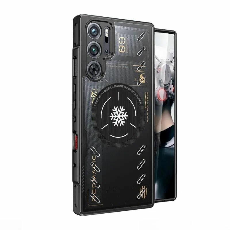 Подходит для Redmagic 9 Pro+ Deluxe с магнитным силиконовым противоударным чехлом, черный
