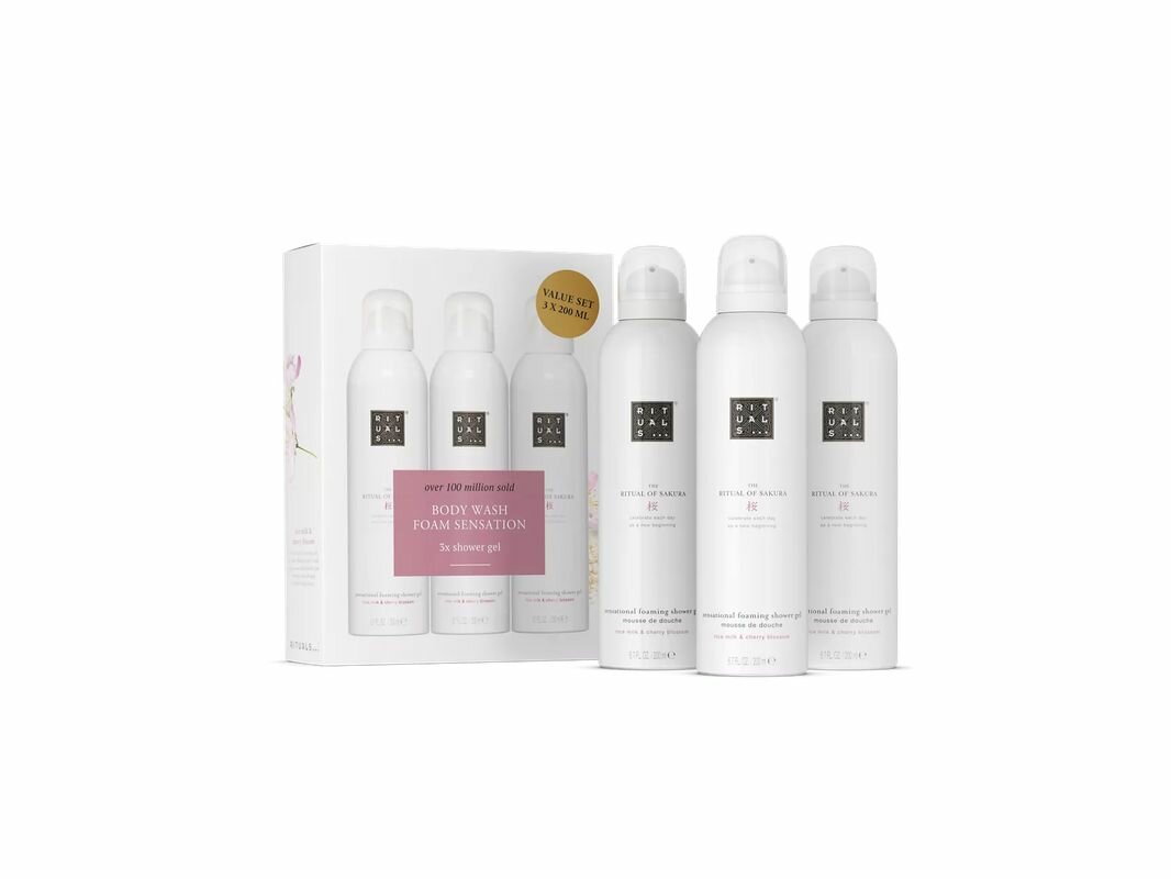 Rituals Набор средств для душа Rice Milk & Cherry Blossom 600мл