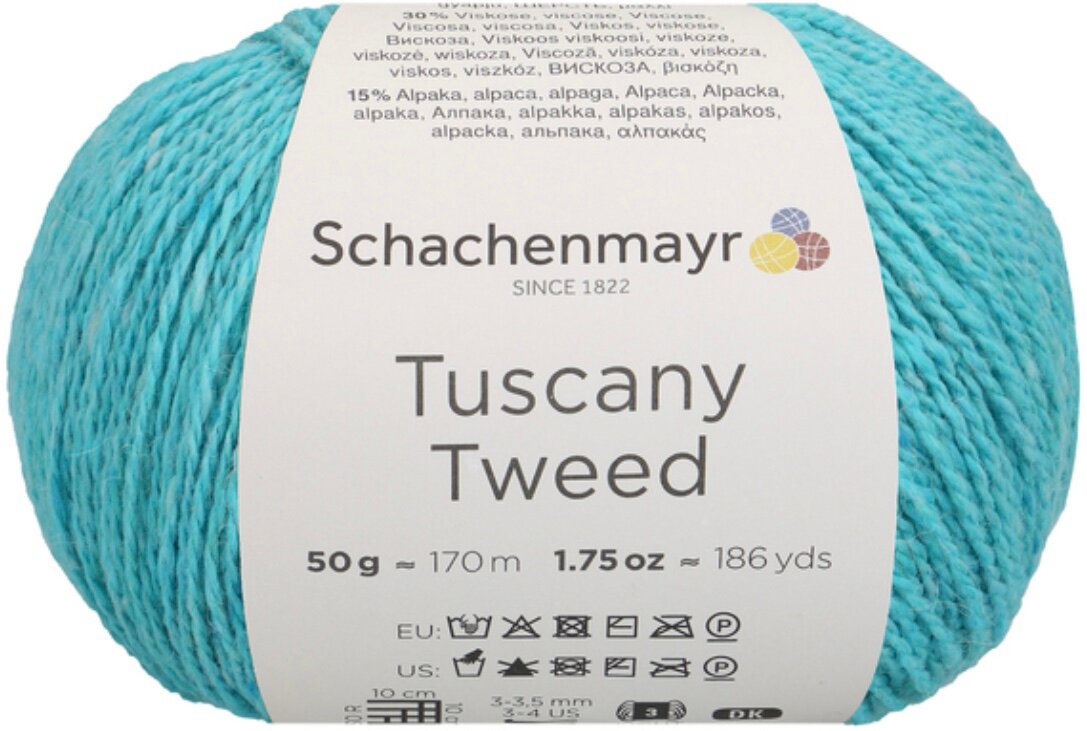 Tuscany Tweed /Таскани Твид/ пряжа Schachenmayr, MEZ, 9807002 (00068, *, turkis, бирюзовый)