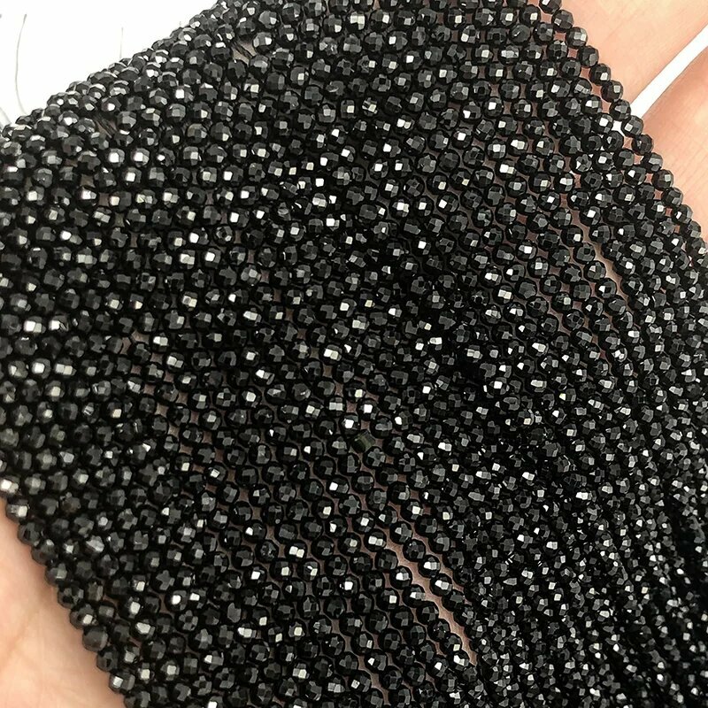 Черные граненые бусины из шпинели ZHUOHONG 2/3/4/6 мм 15 дюймов 3 мм