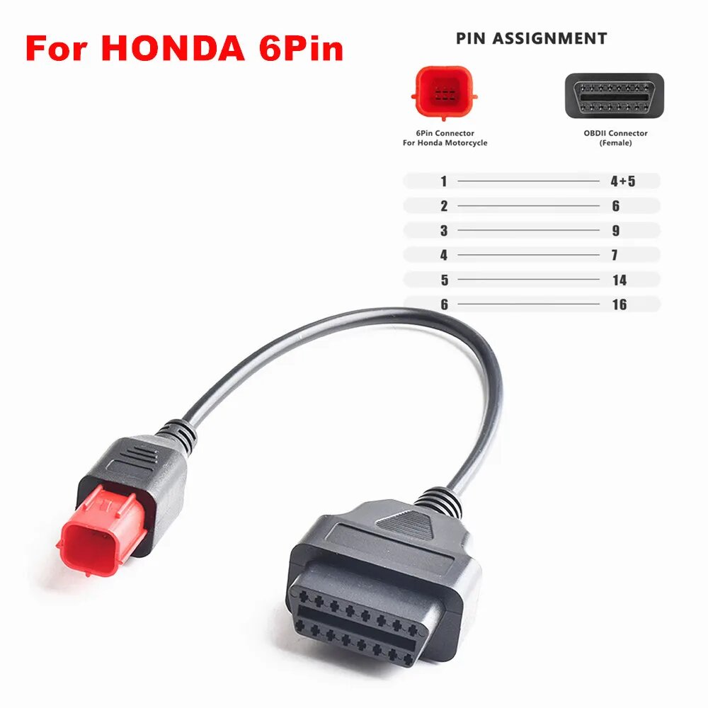 OBD2 Кабель-удлинитель для Honda 6pin