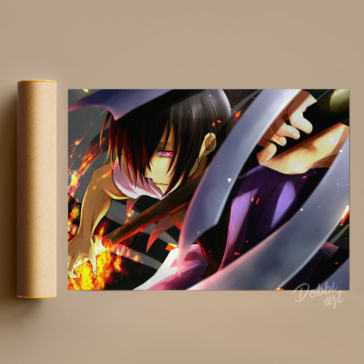 Постер Пламенная бригада пожарных 60х80 см без рамы/ Аниме Манга Enen no Shouboutai Бенимару Шинмон/ Постер для интерьера дома/ Плакат интерьерный Аниме, подарок парню девушке