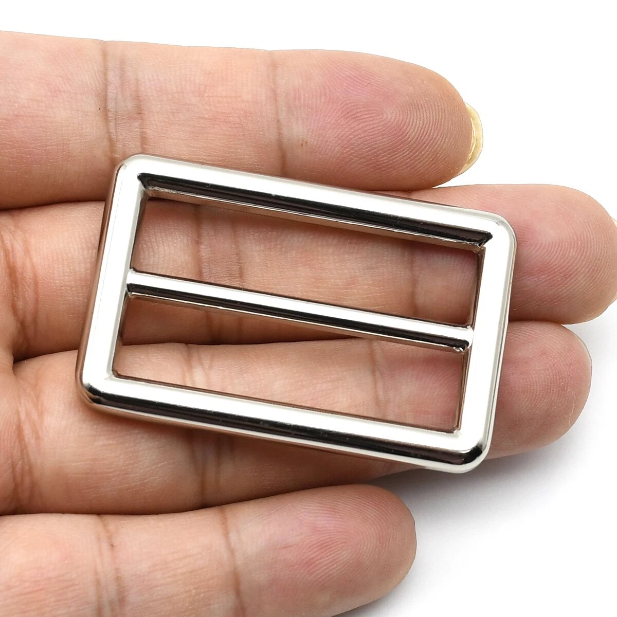 Металлическая трехскользящая пряжка CLOXY Inner width 50mm, silver