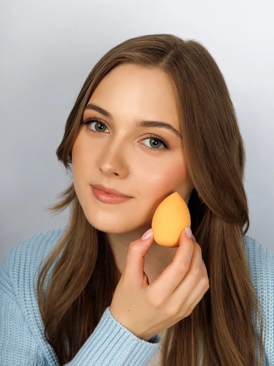 Спонжи для макияжа набор 4 шт мягкий косметический