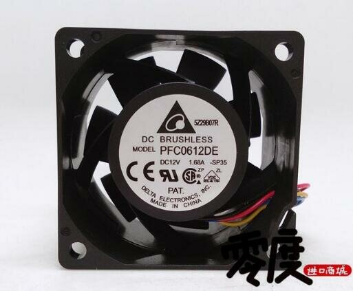 Оптовая торговля: 12V Delta PFC0612DE 1.68A 6 cm 60*60*38 4 line double ball Вентилятор inverter