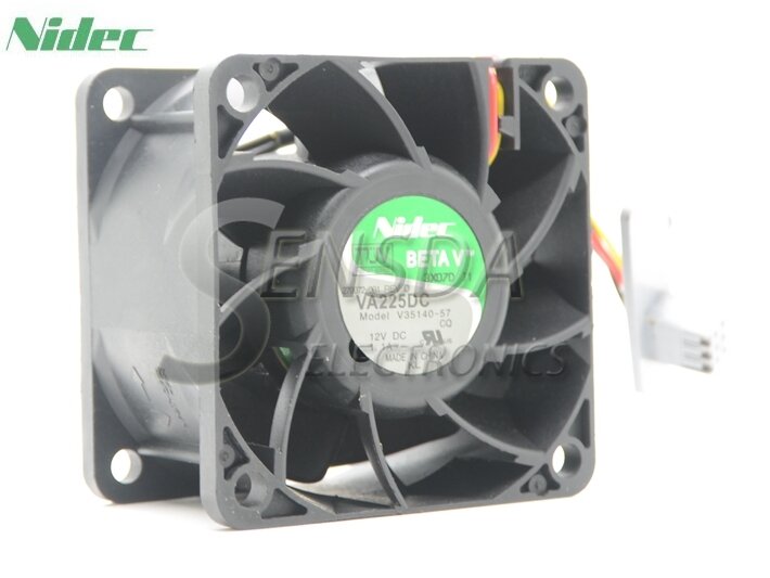 Оригинал Nidec VA225DC V35140-57 6038 60*60*38 12V 1.1A For DL380 G2 server inverter Вентилятор охлаждения