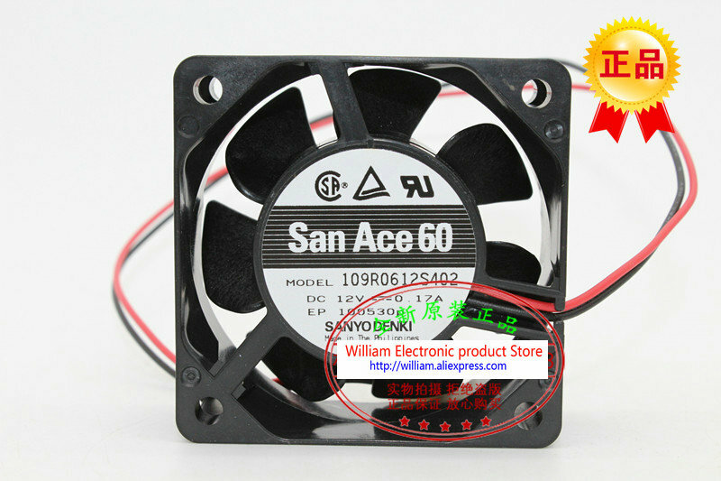 Новый Оригинал SANYO 109R0612S402 DC12V 0.17A 60*60*25MM 6CM cabinet power supply silent Вентилятор