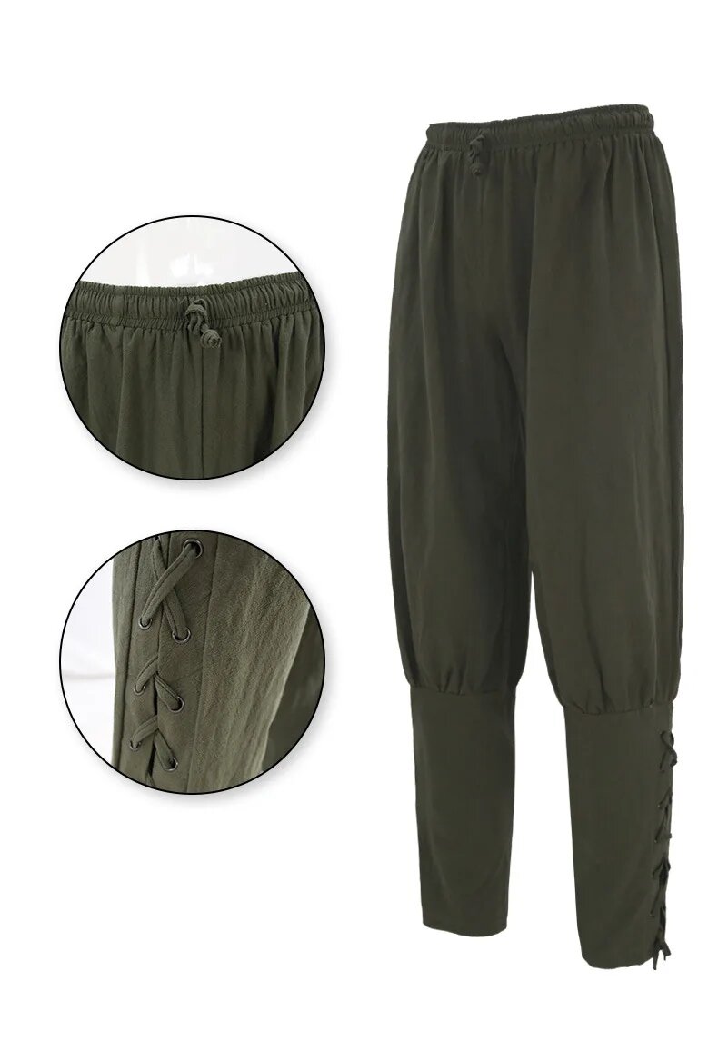 Штаны средневековые Dark Green, XL