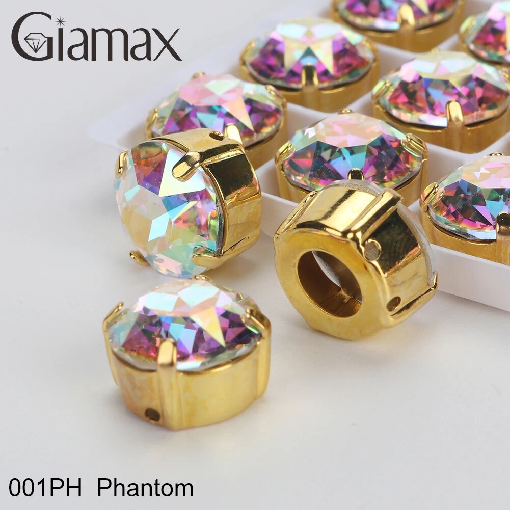Giamax кристаллы 12 мм, 20 шт, цвет G001PH Phantom